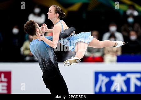 Brooke McINTOSH & Benjamin MIMAR (CAN), during Pairs Practice, at the ...