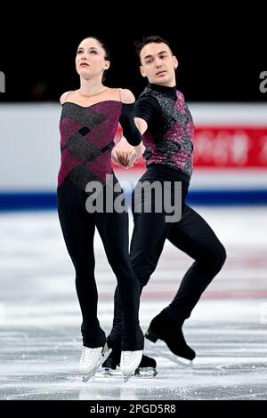 Federica SIMIOLI & Alessandro ZARBO (CZE), during Pairs Short Program ...