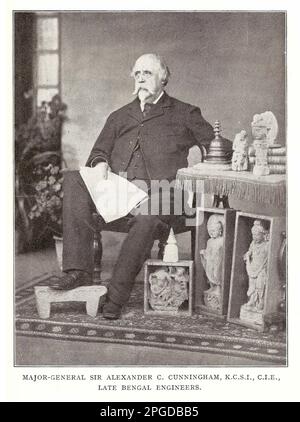 Major General Sir Alexander Cunningham Stock Photo - Alamy