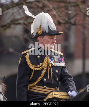 Hyde Park, London, UK. 22nd Mar, 2023. Major General Christopher Ghika ...