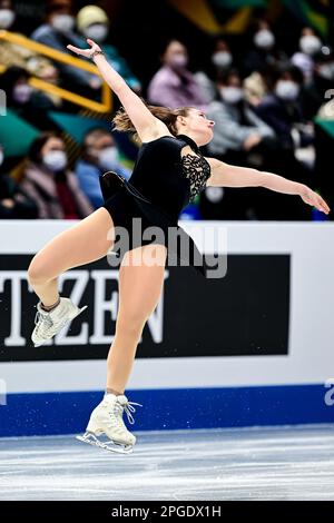 Kristen SPOURS (GBR), during Women Short Program, at the ISU European ...
