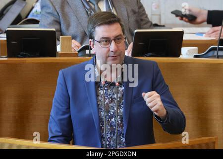 MR's Manu Douette pictured during a plenary session of the Walloon ...