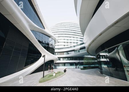 Spectacular architecture of Galaxy Soho by Zaha Hadid Stock Photo - Alamy