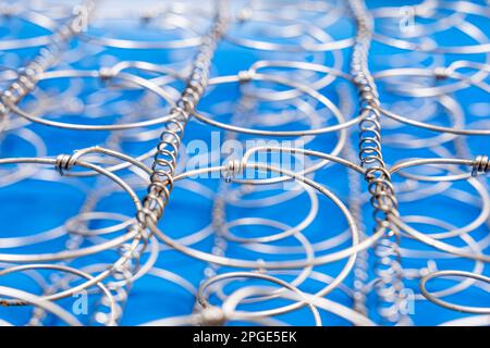 Abstract background The internal structure of a spring mattress Stock ...