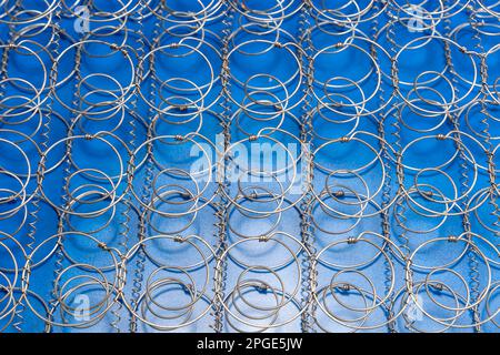 Abstract background The internal structure of a spring mattress Stock ...