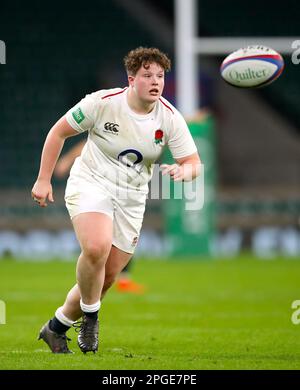 London, England, March 22 2025: Andy Onyeama-Christie (20 Saracens ...