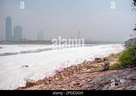 Industrial water pollution. Image 2 of 2. Flow of pollutants from a ...