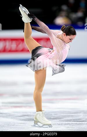 SAITAMA, JAPAN - MARCH 22: Julia Sauger of Romania competes in the ...