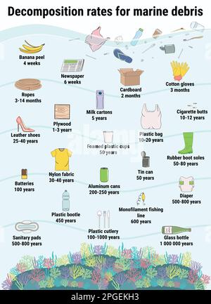 Decomposition rates for marine debris. How long does it take to ...