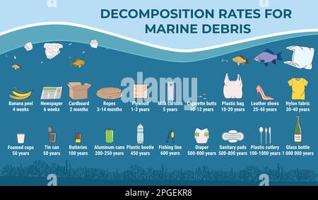 Decomposition rates for marine debris. How long does it take to ...