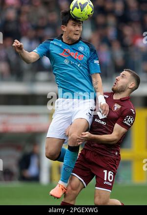 Nikola Vlasic of Torino FC heads the ball during the Serie A football ...