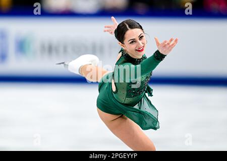 SAITAMA, JAPAN - MARCH 22: Julia Sauger of Romania competes in the ...
