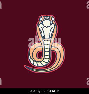 roar snake cobra reptile fang bones simple hipster logo design vector ...