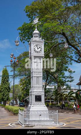 Seychelles, Mahe, Victoria, Clock Tower Albert Street and Independence ...