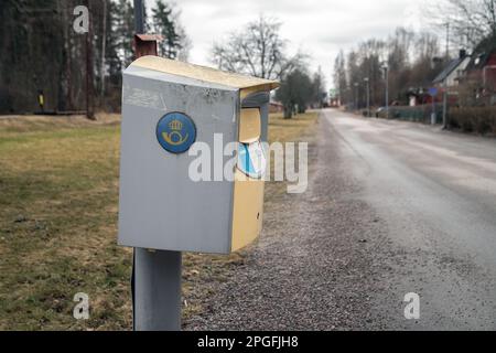 letter box, letterbox, outside malmkoping, sweden Stock Photo - Alamy
