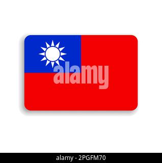 Taiwan Rectangle flag icon with shadow Stock Vector Image & Art - Alamy