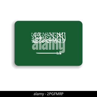 Saudi Arabia flag - rounded rectangle colorful flag representing a ...