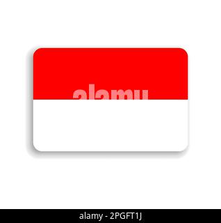 Indonesia Rectangle flag icon with shadow Stock Vector Image & Art - Alamy