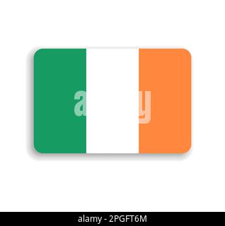 Ireland flag vector graphic. Rectangle Irish flag illustration. Ireland ...