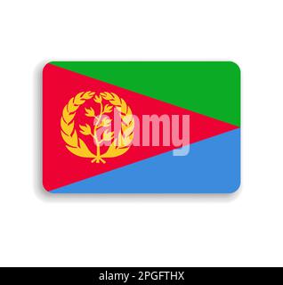 Eritrea flag vector graphic. Rectangle Eritrean flag illustration. Eritrea country flag is a ...