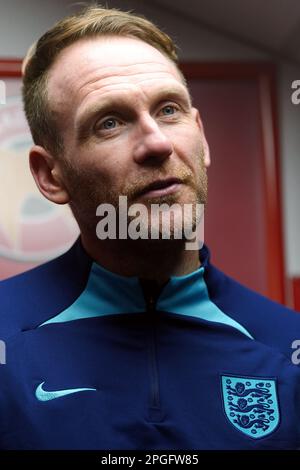England coach Simon Rusk during the UEFA European Under-19 Championship ...