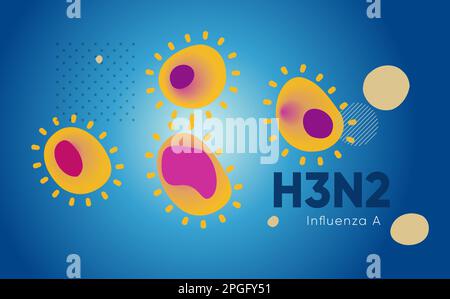 Abstract Representation of Influenza A - H3N2 - Virus - Stock ...
