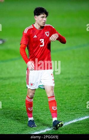 Newport, UK. 22nd Mar, 2023. Iwan Morgan of Wales celebrates scoring ...