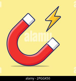 electromagnetic magnet cartoon vector illustration Stock Vector Image ...
