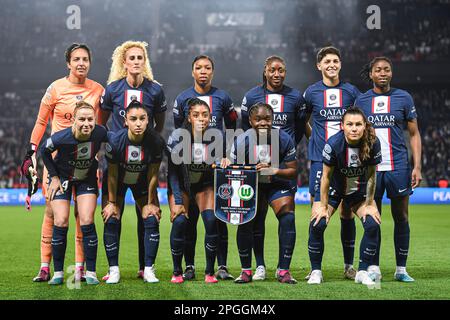 The team of PSG during the UEFA Women's Champions League, Quarter ...