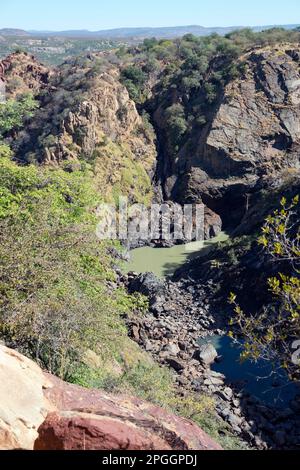 Ruacana Falls without water, Namibia Stock Photo - Alamy