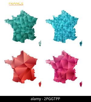 France map vector. French maps craft paper texture. Empty template ...