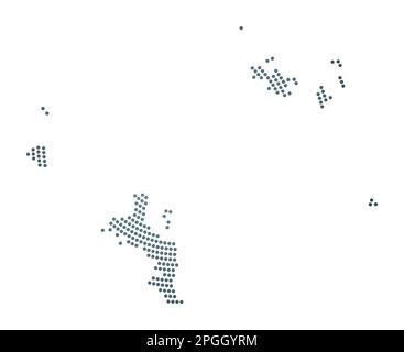 Seychelles Dot Map. Island Digital Style Shape. Seychelles vector image ...