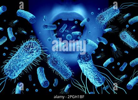 Salmonella poisoning Bacteria outbreak concept and bacterial infection ...