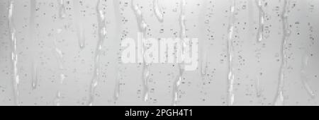 Realistic rain shower drops down vector background. 3d water flow on ...