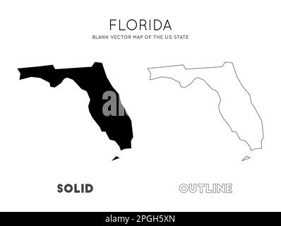 Florida outline symbol. US state map. Vector illustration Stock Vector ...