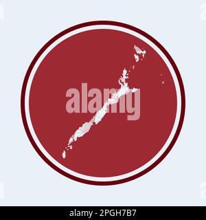 Palawan icon. Round logo with island map and title. Stylish Palawan ...