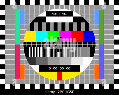 Monitor calibration test screen - 4:3, vector illustration Stock Vector ...