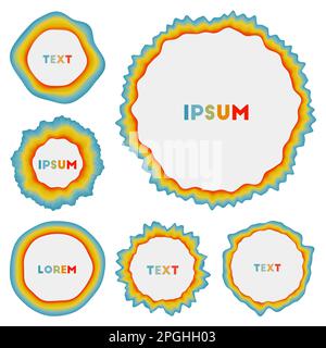 Round logos collection. Attractive circular backgrounds. Elegant vector ...