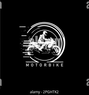 Motorbiker icon, motorcycle biker emblem, speed rider sign ...