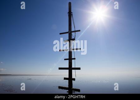 The Maypole, one of very few landmarks on the Broomway, one of the UK's ...