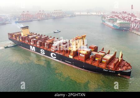 QINGDAO, CHINA - MARCH 7, 2023 - The world's first integrated LNG ...