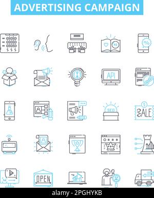 targeted ads social media line icon vector illustration Stock Vector ...