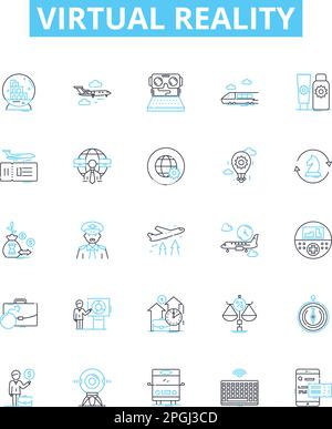 Innovative technologies icons, line symbols, web signs, vector set ...