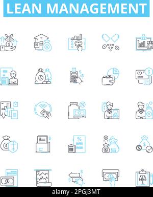 Lean Management vector line icons set. Lean, Management, Efficiency ...
