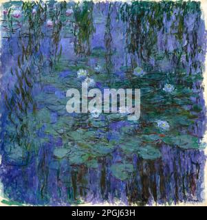 Water lilies 1916-1919 by Claude Monet.(1840-1926) Oscar-Claude Monet ...