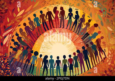 World Cultural Day Diversity Background Concept. Modern Abstract shapes ...