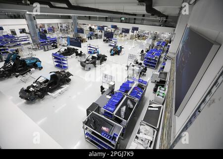 Assembly line producing Electric Hyper car Rimac Nevera is pictured at ...