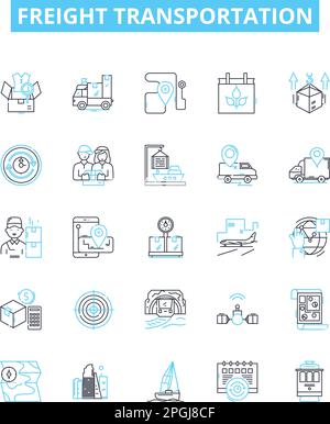 Bulky delivery line icon, vector. Bulky delivery outline sign, concept ...