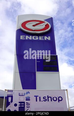 Engen Gas station, public ground, Mauritius Stock Photo - Alamy