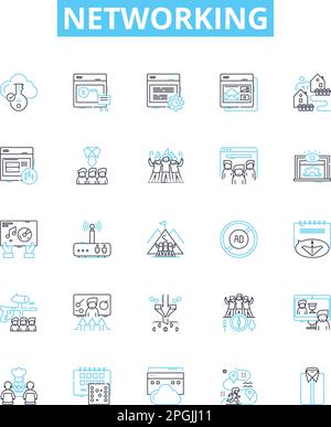 Clients line icons, signs, symbols vector, linear illustration set ...